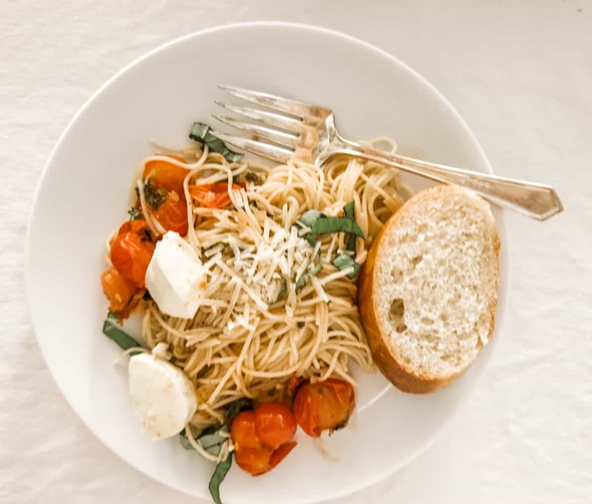 Light & Tangy Cherry Tomato Sauce over Angel Hair Pasta | Living Large ...