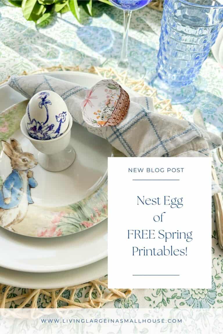 Nest Egg of Spring Printables for Free | Living Large In A Small House, LLC